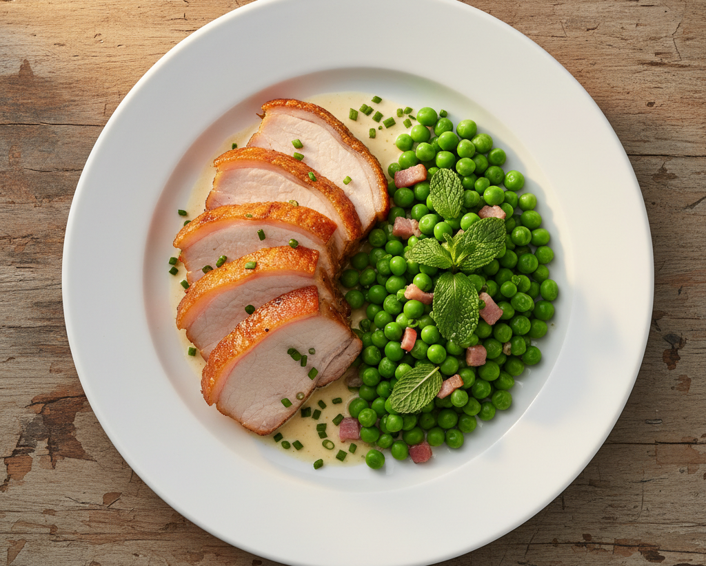 Porc rôti aux petits pois – Recette Cookeo | Mon cookeo
